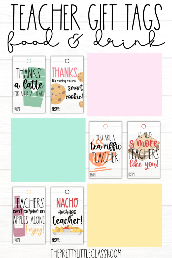 End of Year Teacher Gift Tags - The Pretty Little Classroom