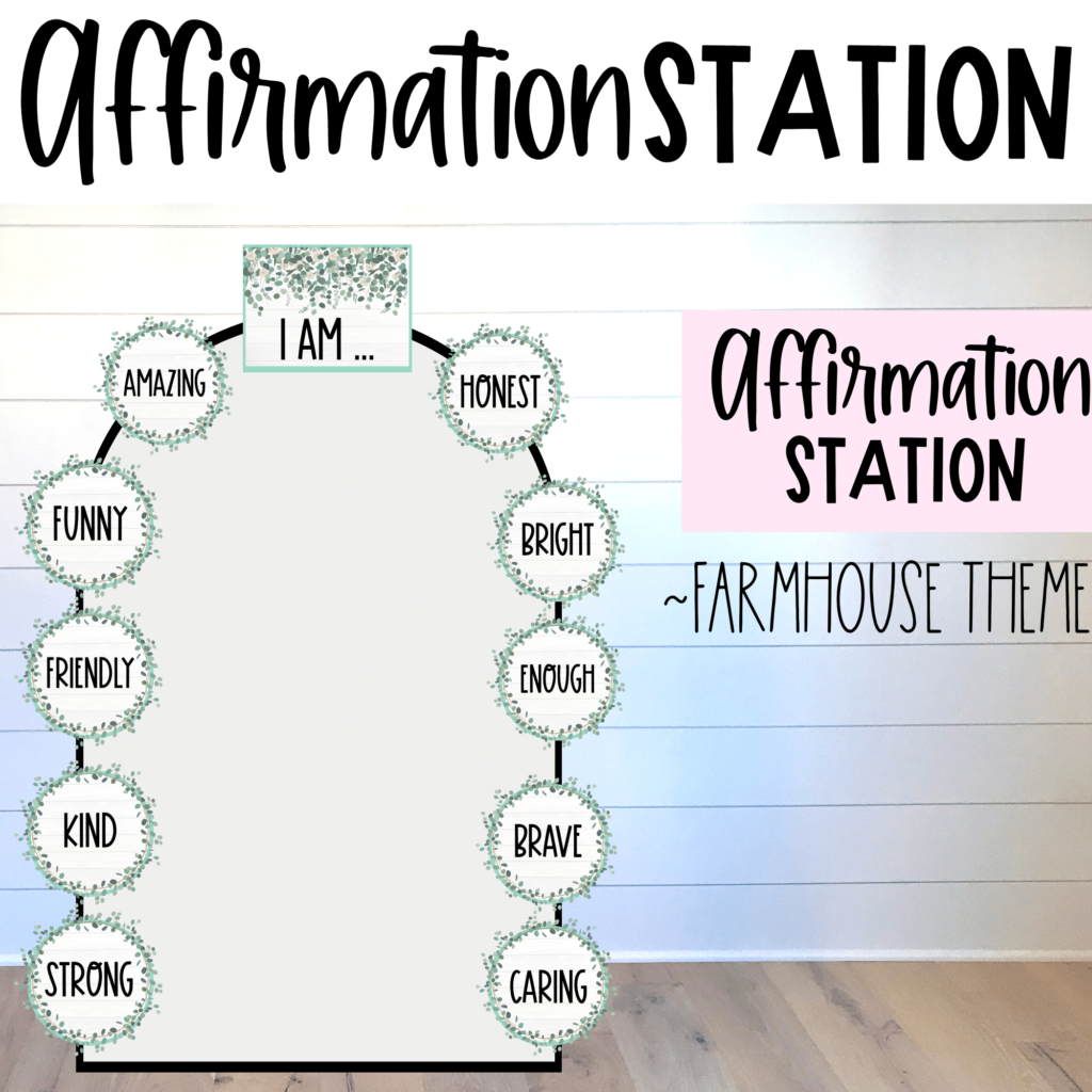 Affirmation Stations to Empower Students - The Pretty Little Classroom