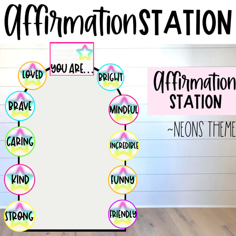 Affirmation Stations to Empower Students - The Pretty Little Classroom